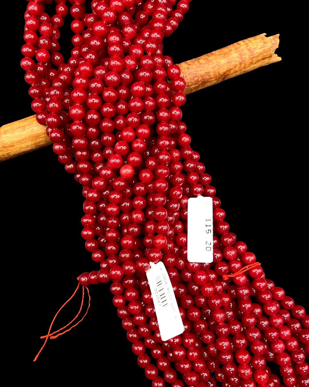 Jade Rojo 6mm - Piedras Calibradas